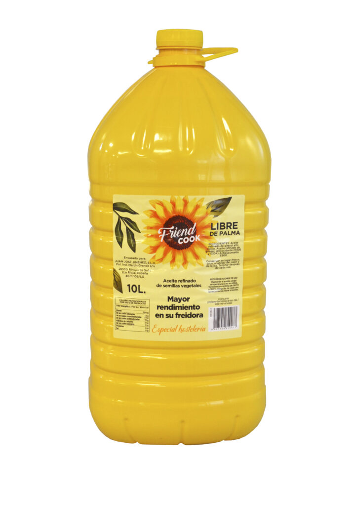 Aceite de doble rendimiento para freir garrafa 10l | Conservas JJJ
